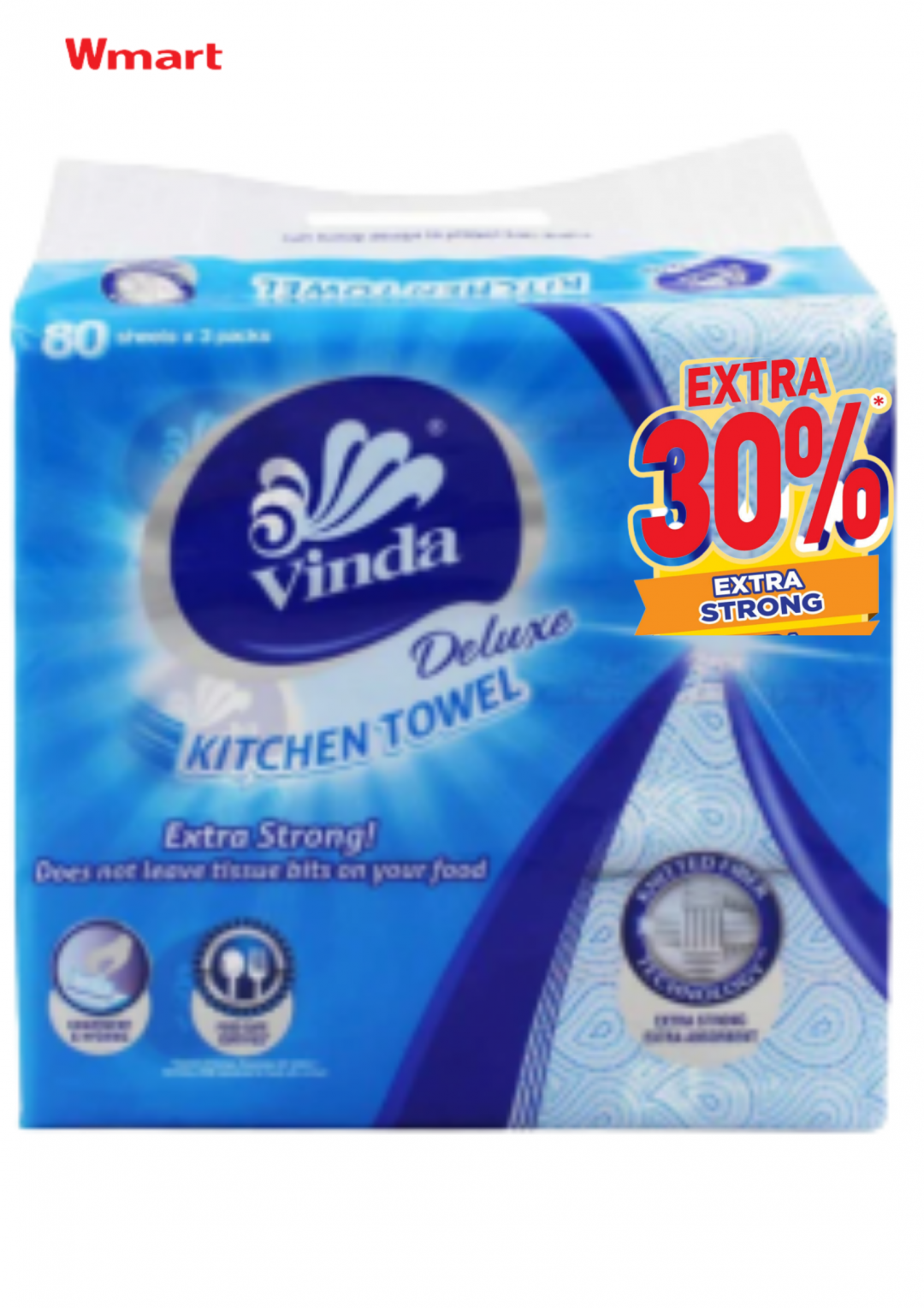 Vinda Deluxe SP Kitchen Towel 3x80s EXTRA 30% – Wmart
