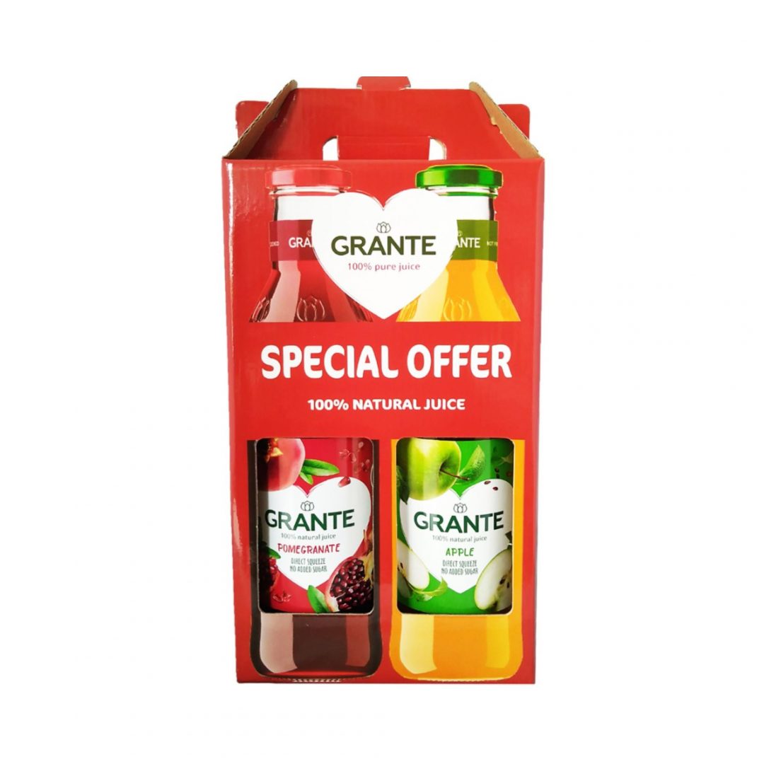 Grante 100% Pomegranate Juice & Apple Juice 750ml (Value Pack) – Wmart