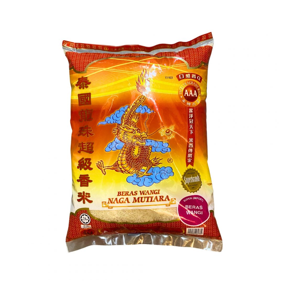 Naga Mutiara Thai Fragrant Rice (Beras Wangi) 5kg – Wmart